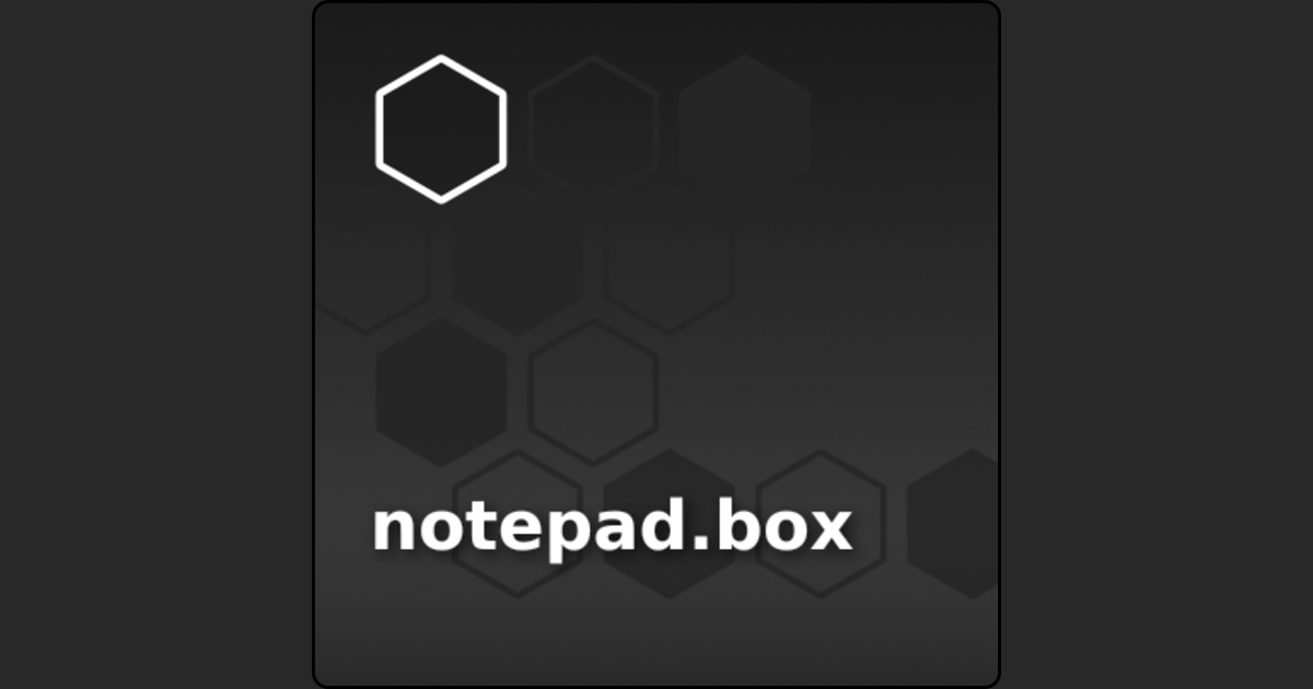 notepad.box - Profile | .box